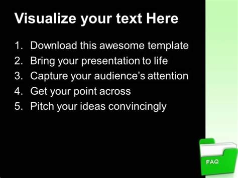 Computer Folder With Faq Internet PowerPoint Templates And PowerPoint Themes