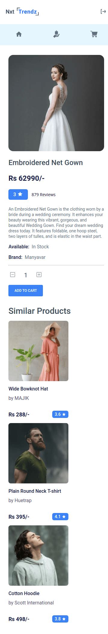 Github Shaikadhilnxt Trends Specific Product Details Reactjs Nxt