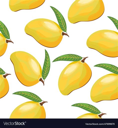 Mango Pattern Royalty Free Vector Image Vectorstock