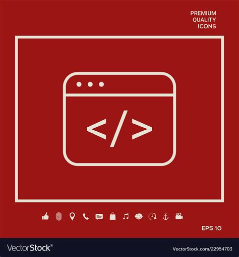 Code Editor Icon Graphic Elements For Your Design Vector Image