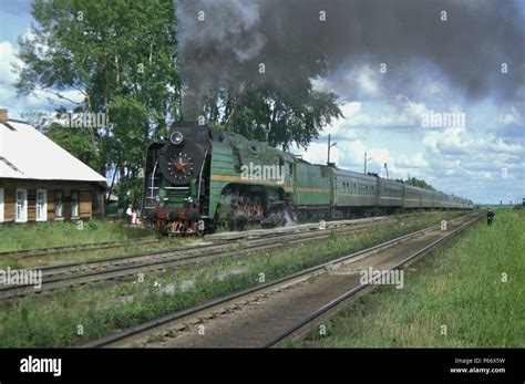 A P36 Class 4 8 4 With A Special Passenger Train In Russia July 1992