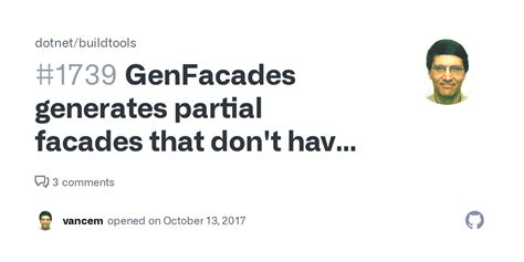 genfacades generates partial facades that don t have debugging entry in