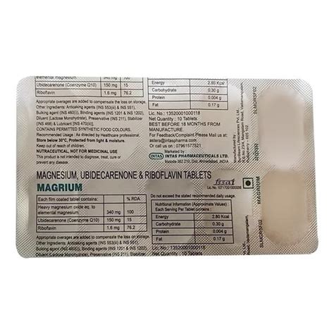 Buy Magrium Tablet 10s Online At Upto 25 Off Netmeds