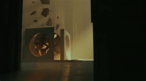 3d Abstract Big Sphere Spinning In The Room 23035764 Stock Video At