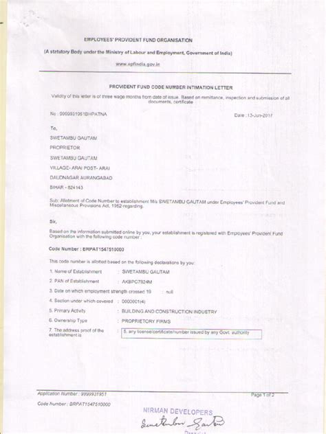 Epf Registration Pdf