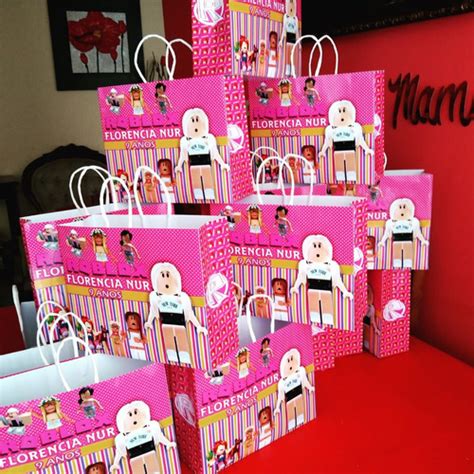 Bolsas Roblox Niña Personalizadas Cumpleaños Cotillon Cuotas Sin Interés