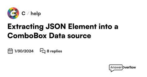 extracting json element into a combobox data source c
