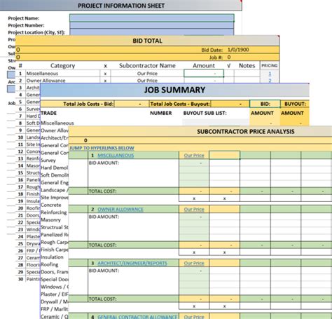 Contractor Spreadsheet Throughout General Contractor Spreadsheet