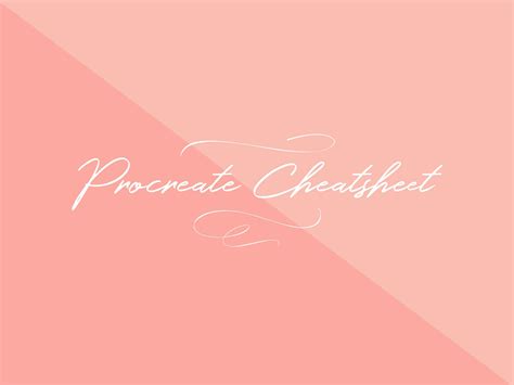 procreate cheat sheet free download ipad calligraphy