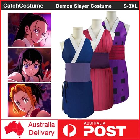 Anime Demon Slayer Makio Hinatsuru Suma Cosplay Costume Kimono Women