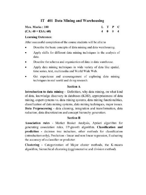 Btech Cs Viii Elective Courses Syllabus Pdf