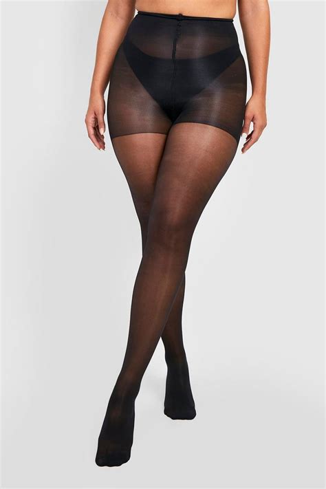 Plus Shaper Black Tights Boohoo