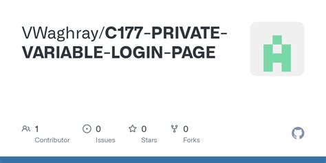 Github Vwaghrayc177 Private Variable Login Page