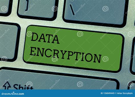 Writing Note Showing Data Encryption Business Photo Showcasing Symmetric Key Algorithm For The