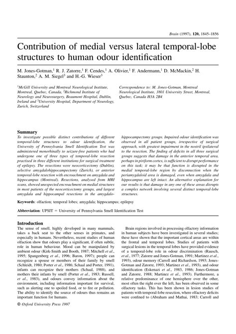 Pdf Contribution Of Medial Versus Lateral Temporal Lobe Structures To