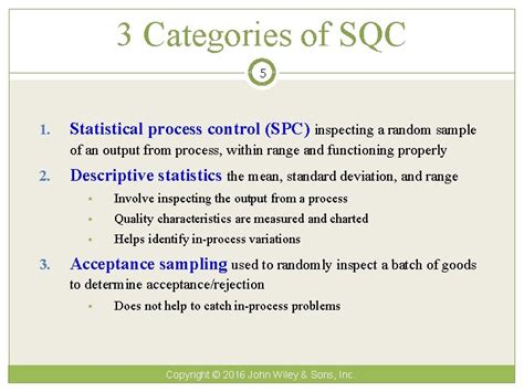 Chapter 6 Statistical Quality Control Sqc 1 Operations