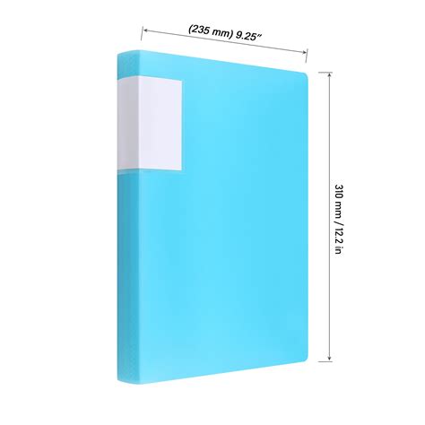 Mouyat 7pcs A4 Display Folder 40 Pockets Display Book Assorted Colors Document Display Folder