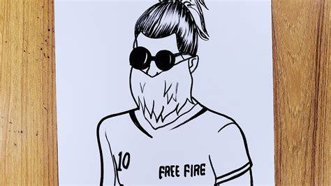 Real Time Drawing Free Fire Game Character Beginners Drawing Free