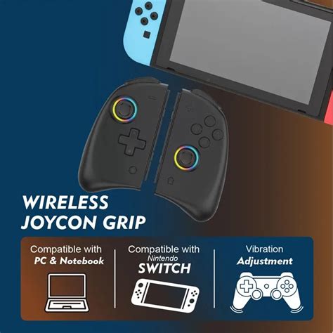 Nintendo Switch Wireless Controller Joycon With 8 Colors Led Ring Light And 3 Different Modes