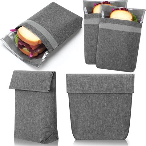 Qinyoung 3 Pcs Insulated Sandwich Bag Reusable Snack Bags