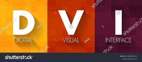 Dvi Digital Visual Interface Acronym Technology Stock Vector Royalty Free 2244349173