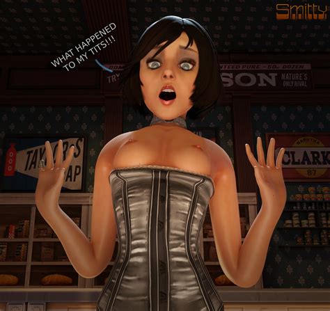 Rule 34 3d Areolae Bare Shoulders Bioshock Bioshock Infinite Blue
