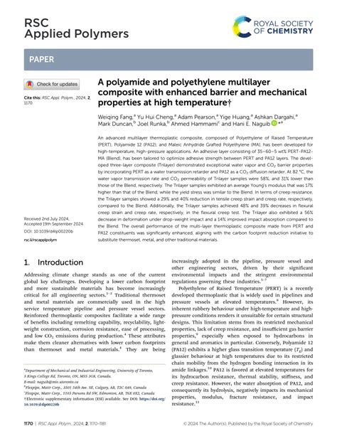 Pdf A Polyamide And Polyethylene Multilayer Composite With Enhanced