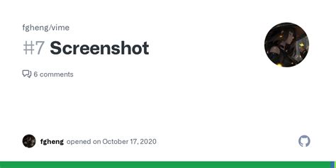 screenshot · issue 7 · fgheng vime · github