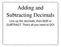 Add Sub Mult And Divide Decimals