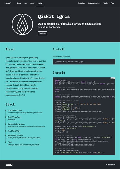Make A Page For Ignis · Issue 86 · Qiskit · Github