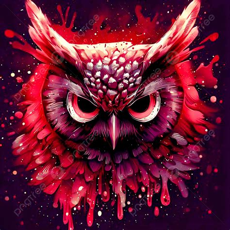 Angry Owl With A Glare For T Shirt Screen Printing Design Background
