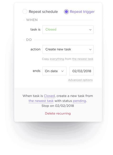 recurring tasks