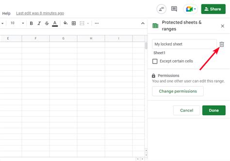 Google Sheets How To Lock Cells