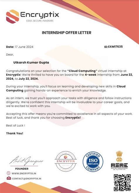 Utkarsh Kumar Gupta On Linkedin Excited To Share That Ive Just Accepted An Internship With