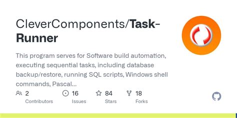 Github Clevercomponentstask Runner This Program Serves For Software Build Automation