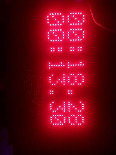 Stopwatch Using A 32 X 16 Led Matrix Dmd P10 Red Single Colorneed Help