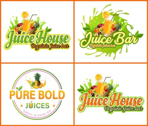 Juice Bar Logo Juice Logo Restaurant Logo Custom Juice Logo
