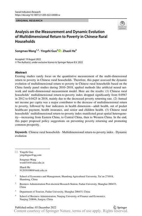 Analysis On The Measurement And Dynamic Evolution Of Multidimensional Return To Poverty In