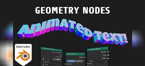 create text animations with geometry nodes blendernation