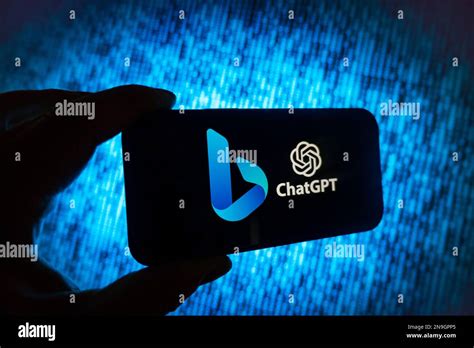 Digital Composite Image Of New Ai Microsoft Bing Search Engine Powered By Chatgpt By Openai On A