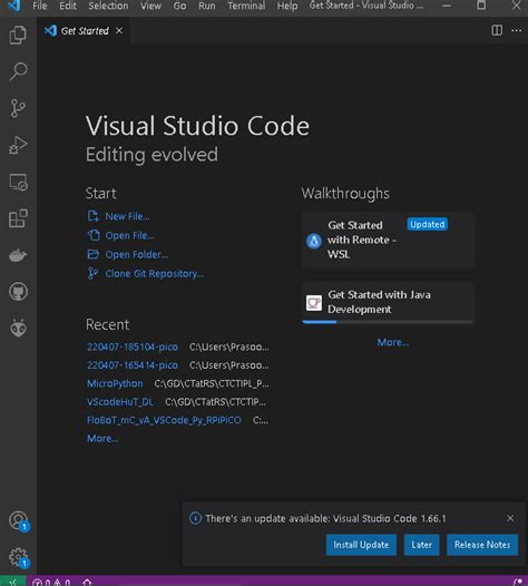 Update Always Asking To Update To V1 66 1 Issue 147131 Microsoft Vscode GitHub