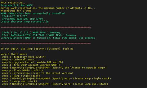 install warp di vps ipv6 untuk access ke ipv4 network sekedar catatan