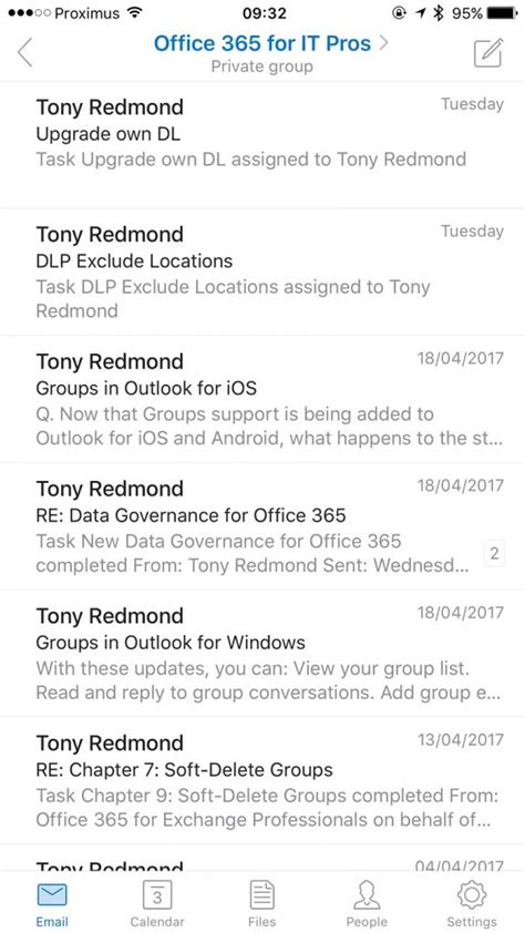 Outlook Apps Support Office Groups But Only For Conversations Petri IT Knowledgebase