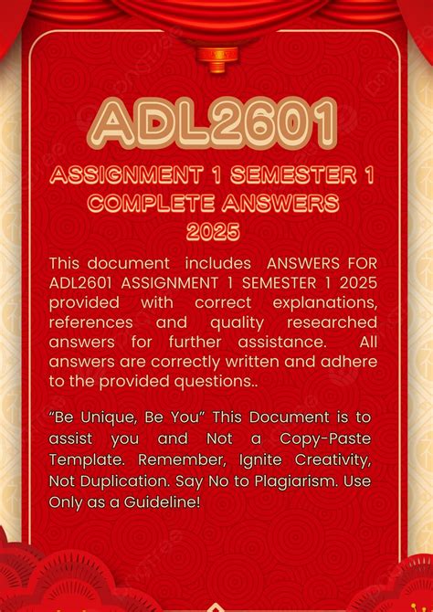 adl2601 assignment 1 semester 1 complete answers and detailed
