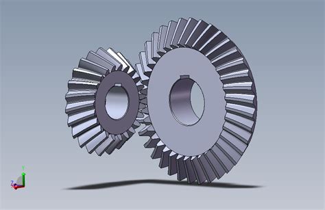 斜齿锥齿轮模型设计三维sw2014带参 Solidworks 2014 模型图纸下载 懒石网