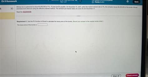 Solved Requirements Use The PV Function In Excel To Chegg