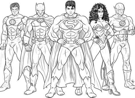 Justice League Coloring Pages Avengers Coloring Pages Marvel