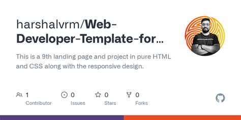 github harshalvrm web developer template for saas companies this is
