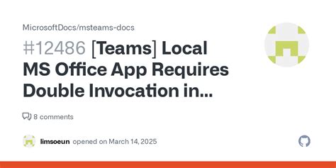 Teams Local Ms Office App Requires Double Invocation In Custom App
