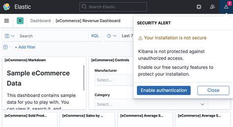 Alert Users When Authentication Features Are Not Enabled Issue Elastic Kibana GitHub